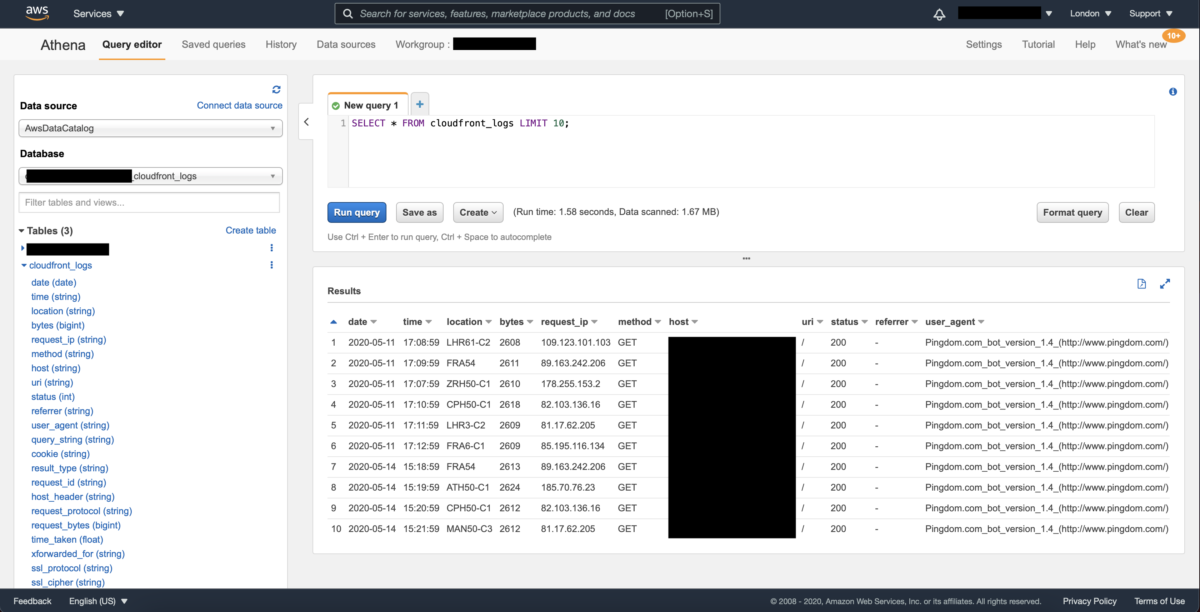 Setting up Athena to analyse CloudFront access logs – Resolver Engineering Blog